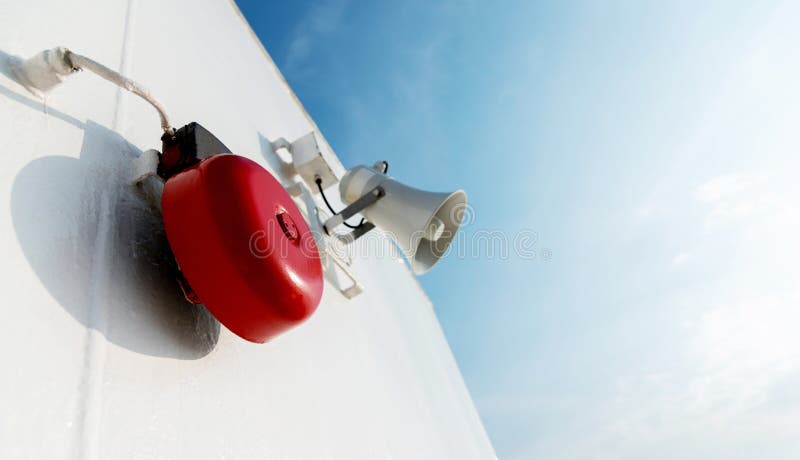 Megaphone Used for Emergency Alarms on Ship Stock Image - Image of ...