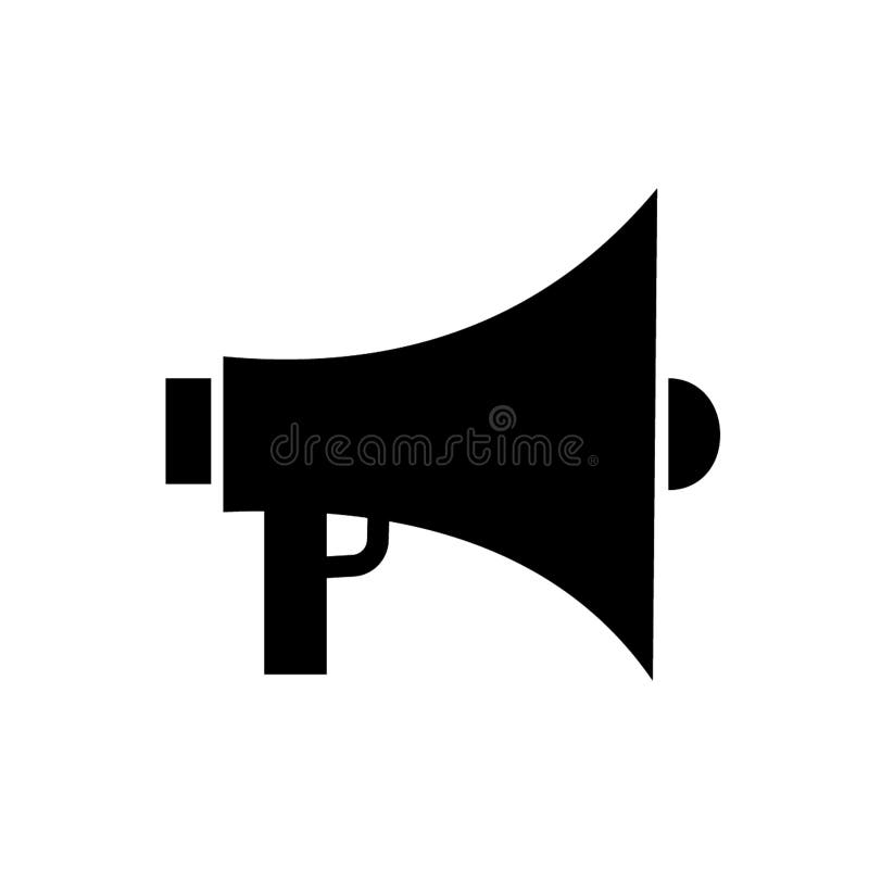 Megaphone vector icon stock vector. Illustration of simple - 352194151