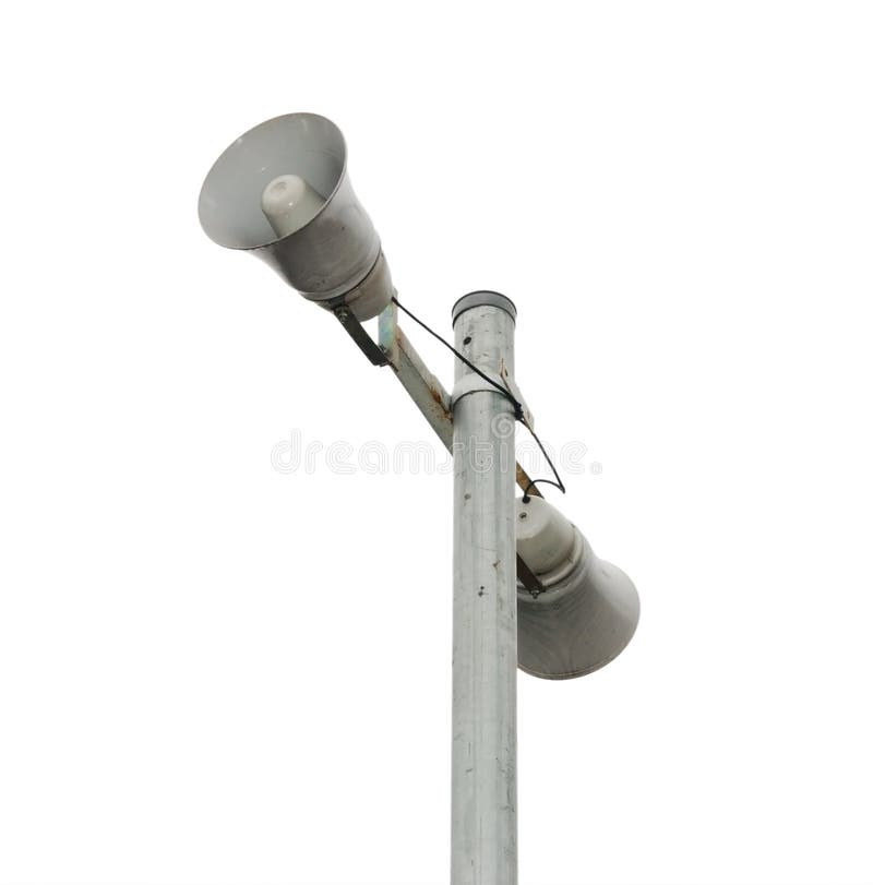 Megaphone on White Background Stock Photo - Image of security, speaker ...