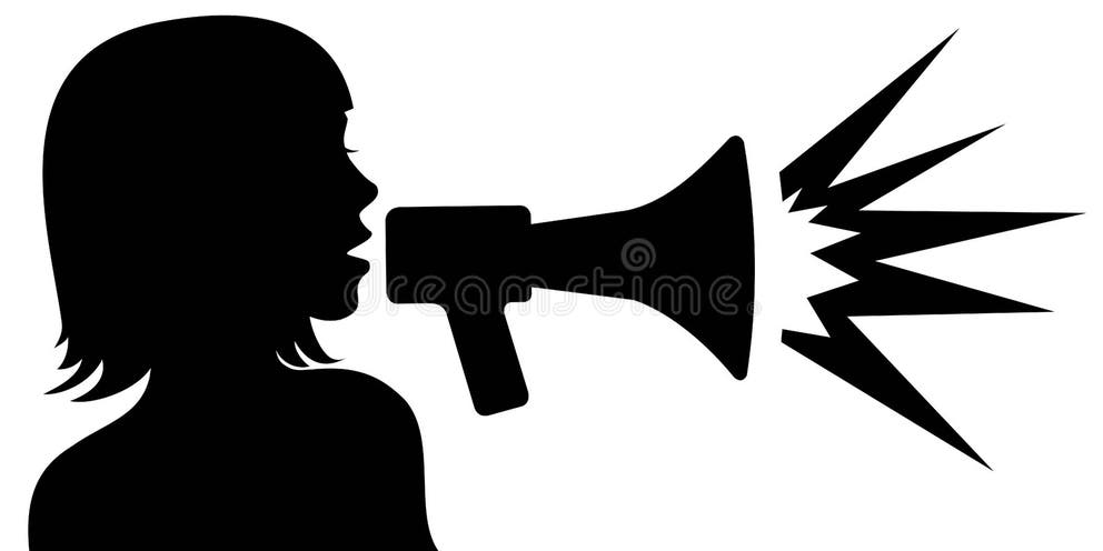 Lady Shouting Silhouette Stock Illustrations – 56 Lady Shouting ...