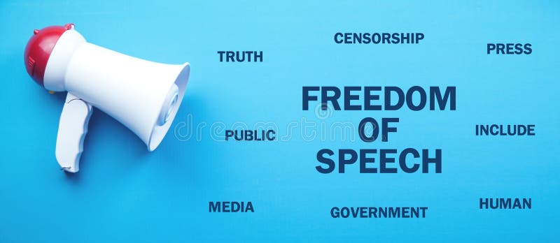 Megaphone with Words. Freedom of Speech Stock Image - Image of censor ...