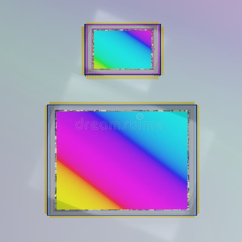 200 Megapixel Digital Camera Sensor Compared To Smaller Previous ...