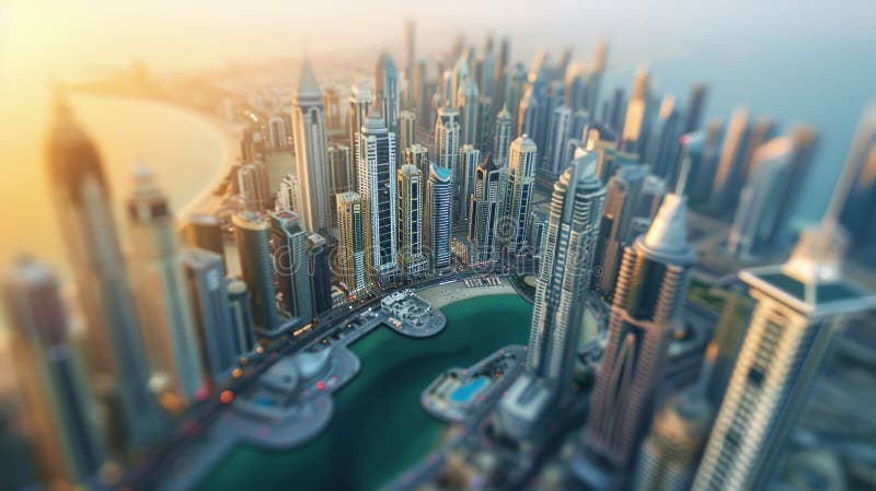 Megapolis Skyline in Soft Focus with Bright Sky and Urban Shapes Stock ...