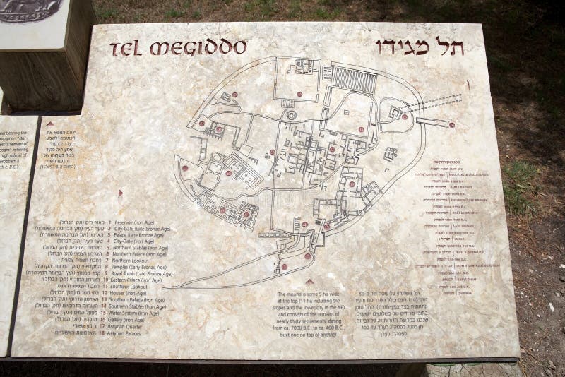 Megiddo Archaeological Site Editorial Photo - Image of destination ...