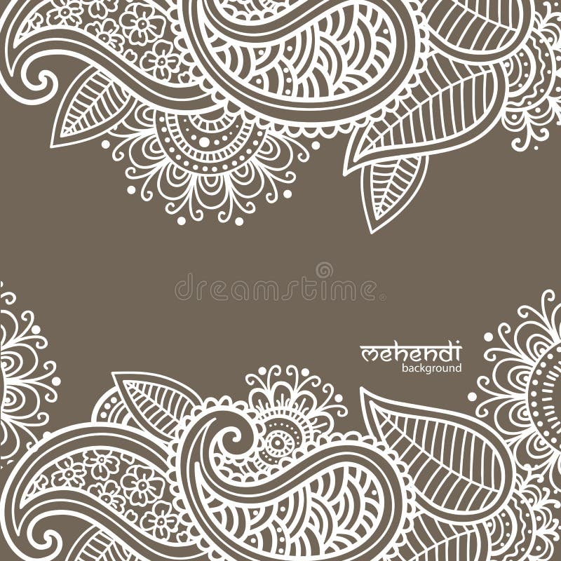 Mehendi Abstract Background Stock Vector - Illustration of modern ...