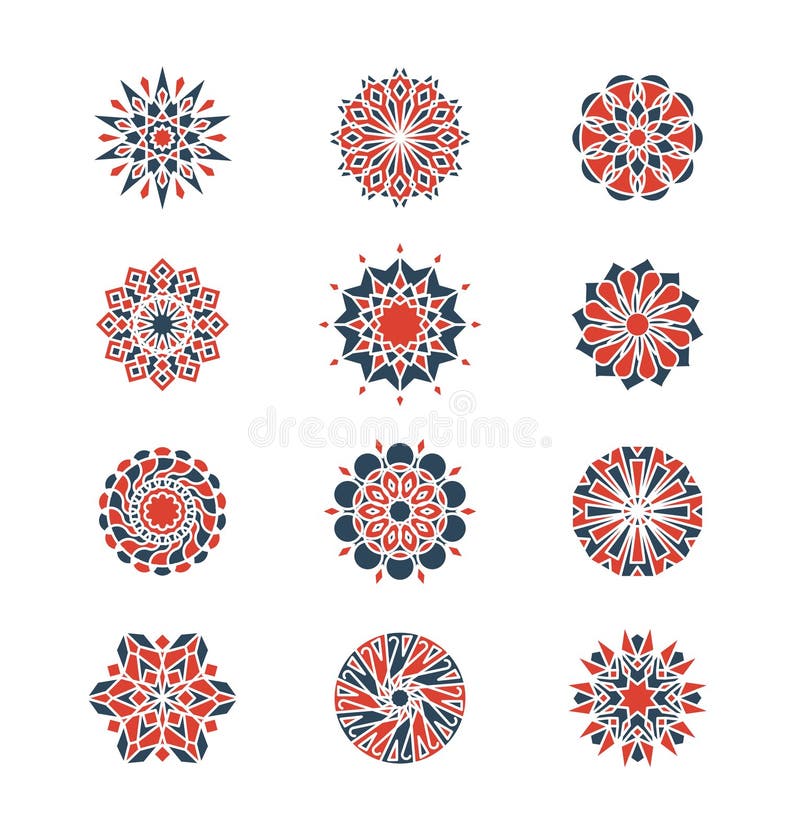 Mehendi and Arabic Circular Patterns. Geometric Logo Design in Islamic ...