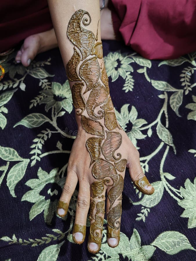 Mehendi Design, Henna Design, Stock Image - Image of flower, design ...