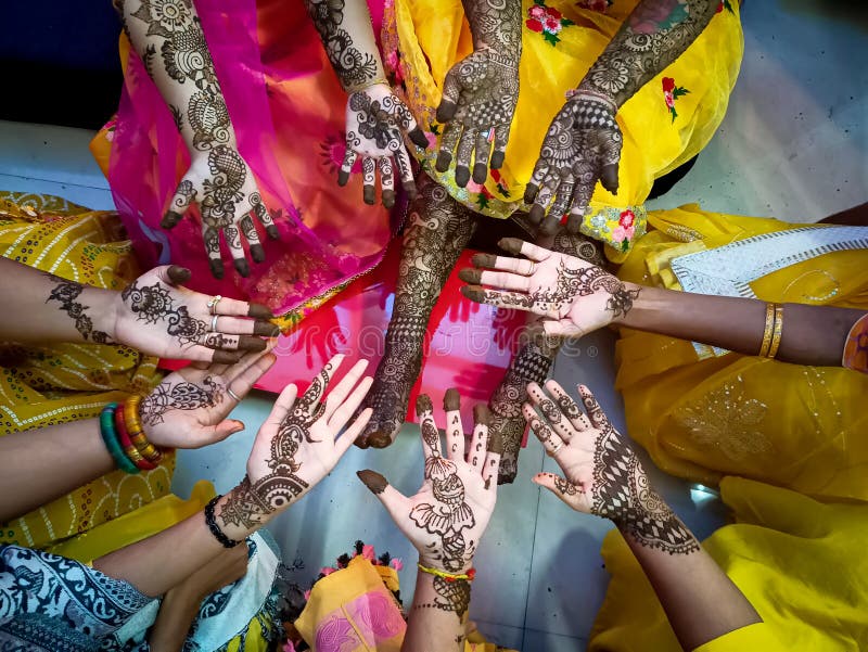 Mehendi designs stock photo. Image of mehendi, hand - 236715304