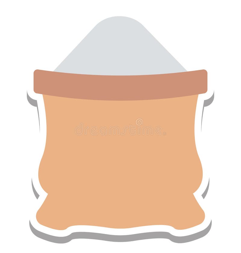 Mehl-Sack Lokalisierte Vektor-Ikone Editable Stock Abbildung ...