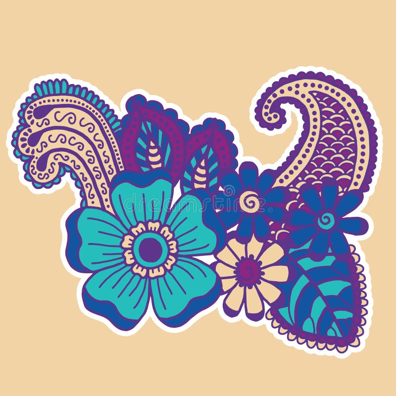 Mehndi design. Patterns. stock vector. Illustration of embellishment ...