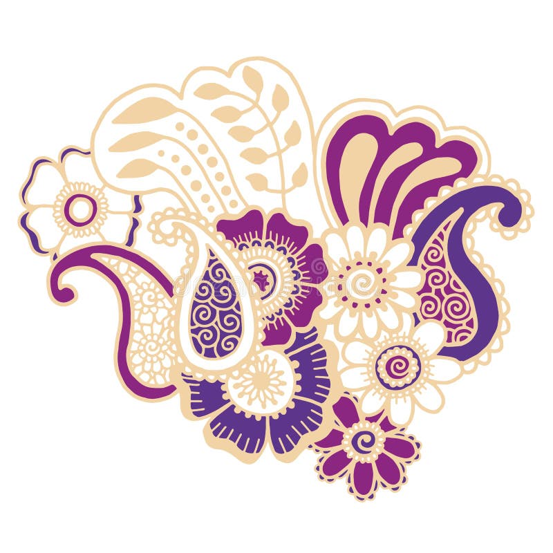 Mehndi design. Patterns. stock vector. Illustration of arabic - 78579943