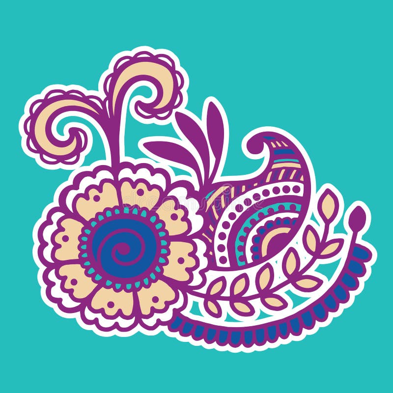 Mehndi design. Patterns. stock vector. Illustration of henna - 80314128