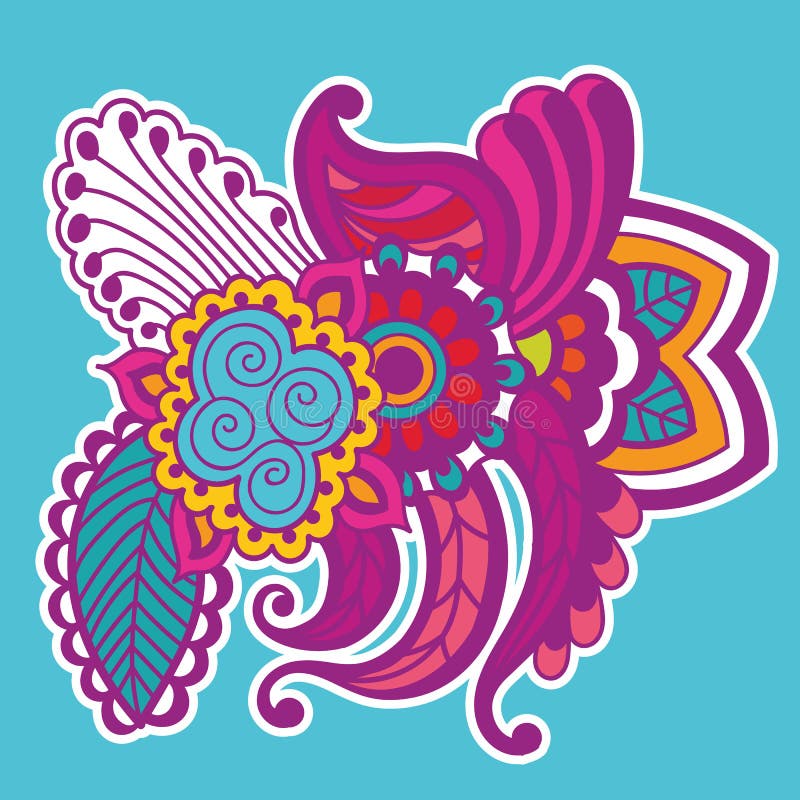 Mehndi design. Patterns. stock vector. Illustration of designs - 91338650