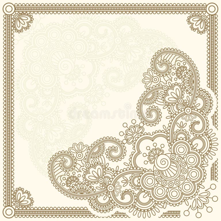Mehndi Frames Stock Illustrations – 135 Mehndi Frames Stock ...