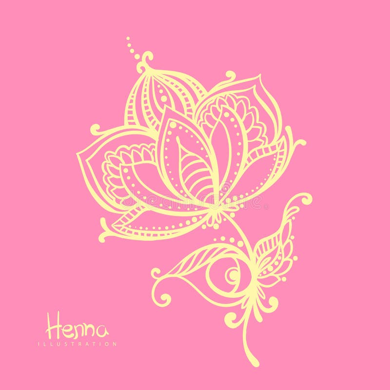 Mehndi Template Illustration Stock Vector - Illustration of mehendi ...