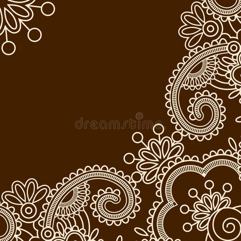 Mehndi frames stock vector. Illustration of backgrounds - 52197958