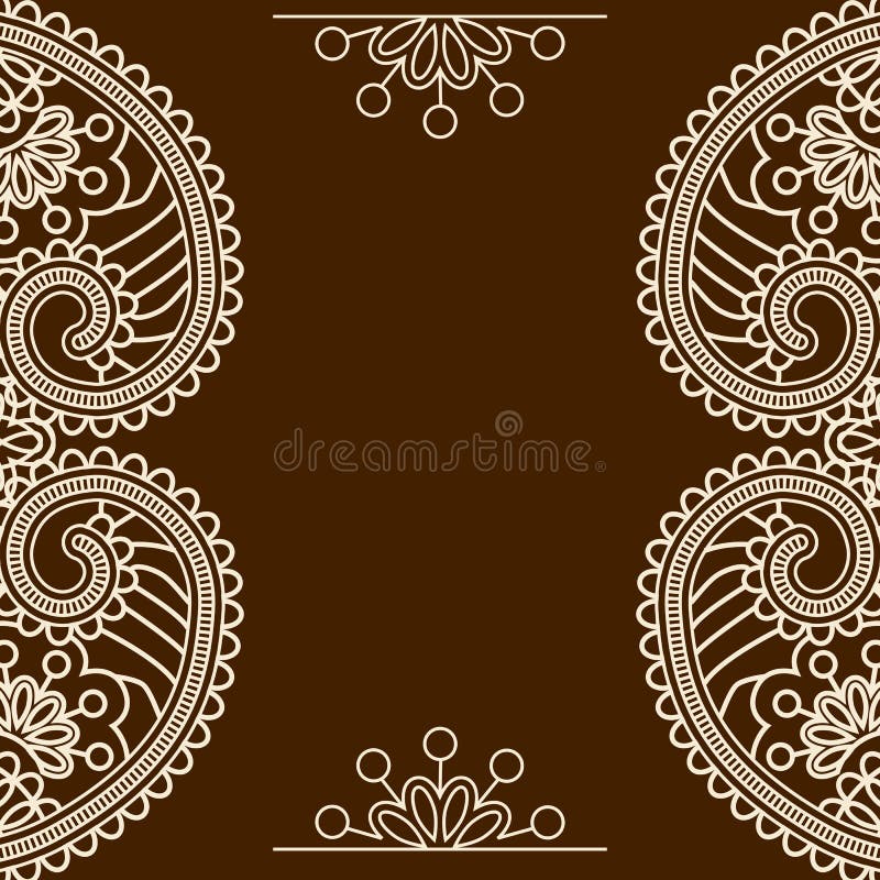 Mehndi frames stock vector. Illustration of ornament - 52198915