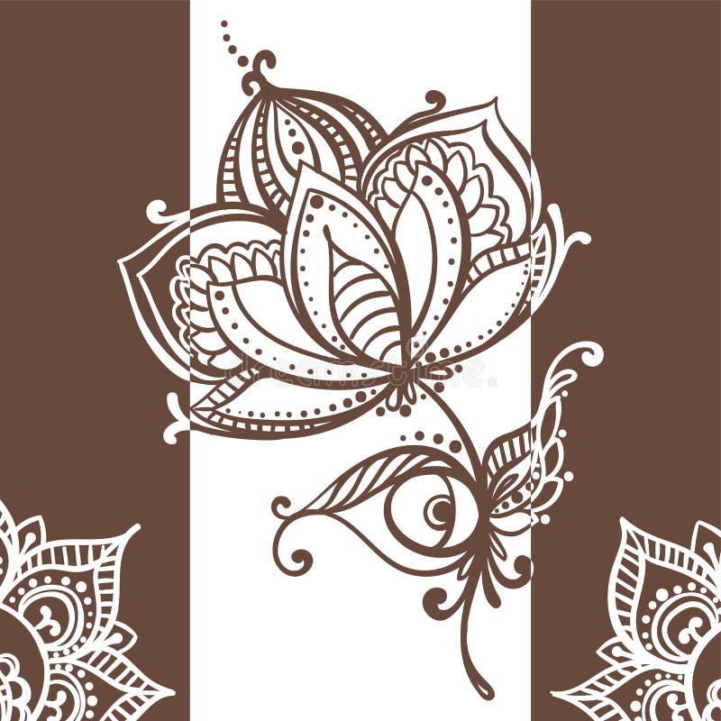 Mehndi Template Illustration Stock Vector - Illustration of decorative ...