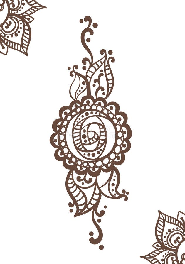 Mehndi Template Illustration Stock Vector - Illustration of floral ...