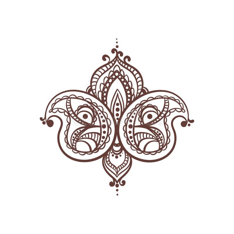 Mehndi Template Illustration Stock Vector - Illustration of flower ...