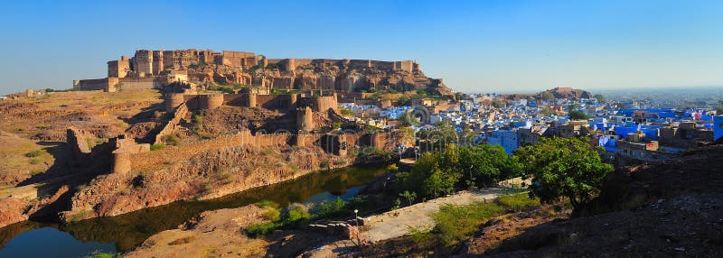 Mehrangarh fort back view stock image. Image of mehrangarh - 12743599