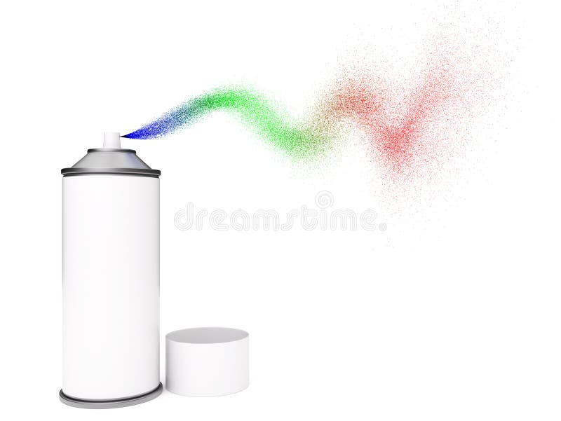 Mehrfarbige Spray-Dose stock abbildung. Illustration von sprühdose ...