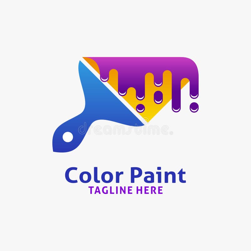 Color paint logo design stock vector. Illustration of business - 237775406