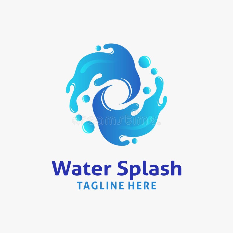 Water splash logo design stock vector. Illustration of drop - 238083051
