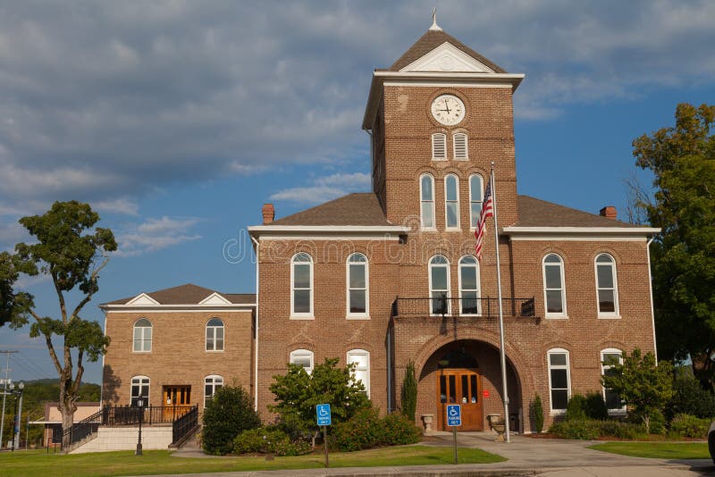 Small Town Brick County Courthouse Building Stock Photo - Image of ...