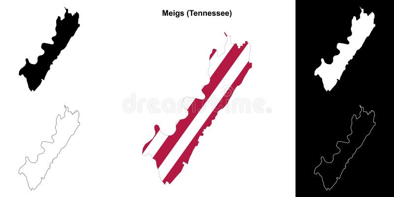 Meigs outline map stock illustration. Illustration of contour - 324137560