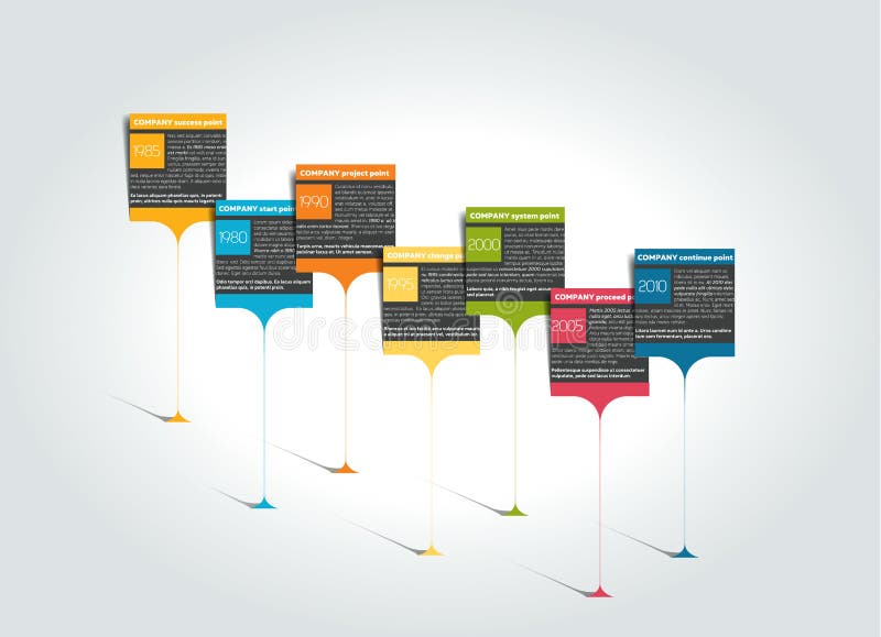 Meilenstein, Zeitachse, Schrittweise Schablone, Infographic Vektor ...