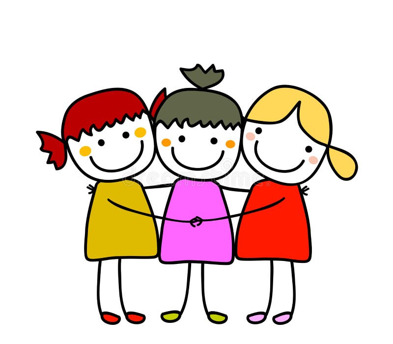 Meilleurs amis illustration de vecteur. Illustration du couleurs - 55496758