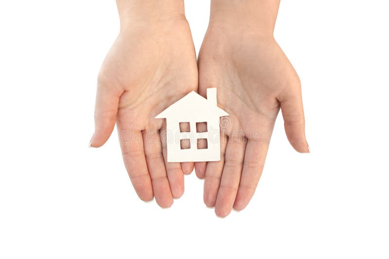 Mein Zuhause in Meinen Händen Stockfoto - Bild von struktur ...