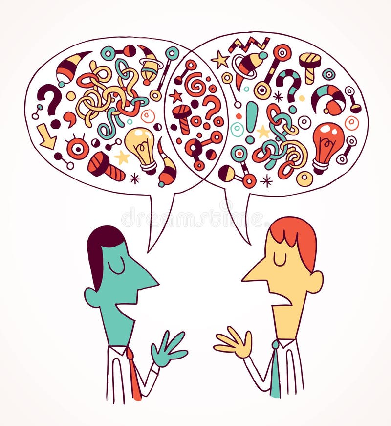 Meinungen u. Ideen vektor abbildung. Illustration von kommunikation ...