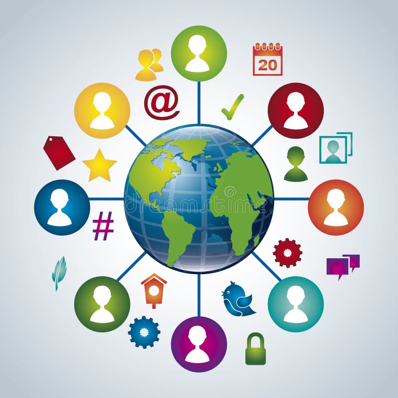 Redes sociais ilustração do vetor. Ilustração de idéia - 29400468