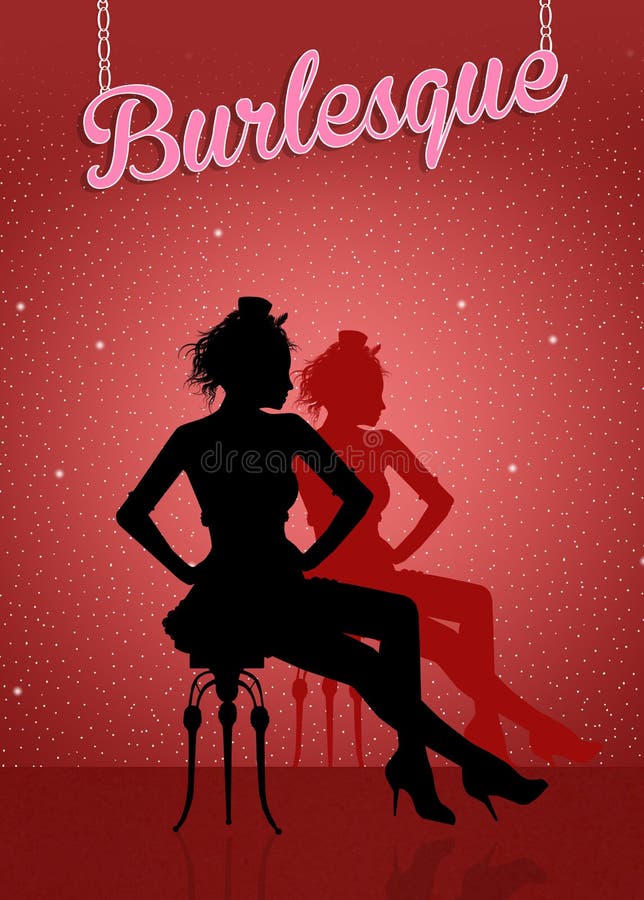 Meisje dat Burlesque danst stock illustratie. Illustration of ...