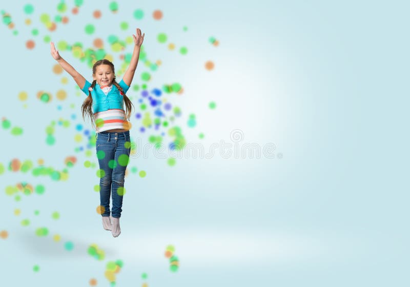 Meisje het springen stock foto. Image of toevallig, menselijk - 37149378