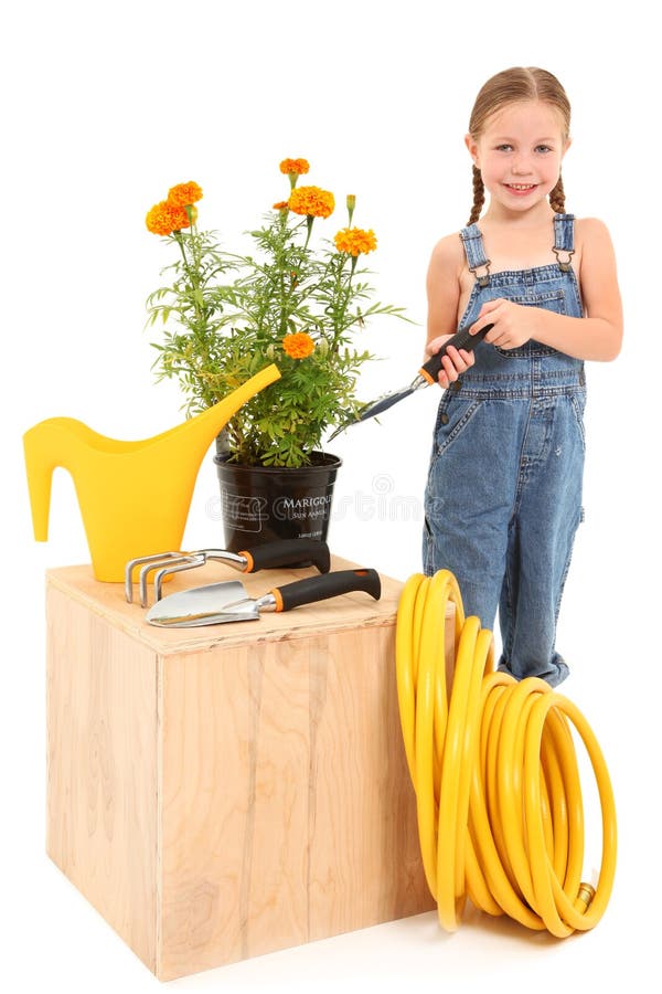 Meisje Met Het Milieu EPA Van Bloemen Stock Afbeelding - Image of ...