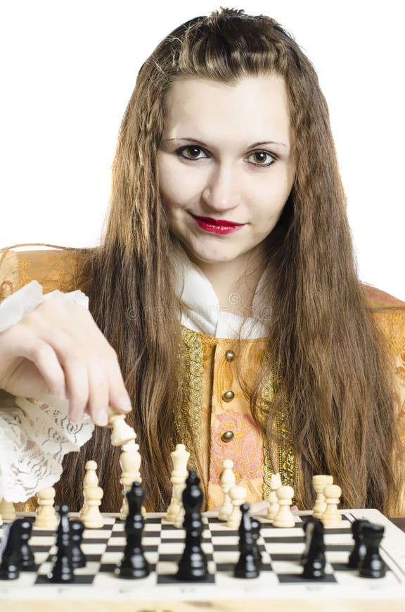 Meisje met schaak stock afbeelding. Image of schaak, mening - 29227135