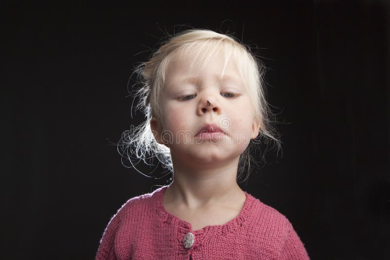 Mens Die Een Vlieg Op Zijn Neus Swatting Stock Illustratie ...