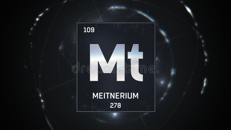 Meitnerium Periodic Table of Elements Stock Illustration - Illustration ...