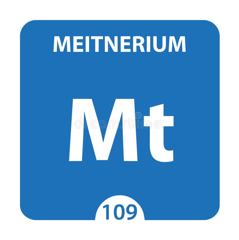 Meitnerium Symbol. Sign Meitnerium with Atomic Number and Atomic Weight ...