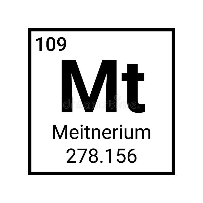 Meitnerium Mt Chemical Element. Meitnerium Sign with Atomic Number ...