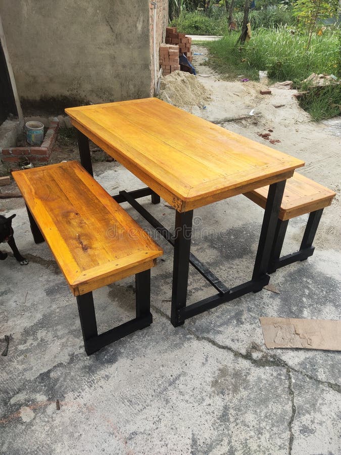 Meja cafe set minimalis stock image. Image of iron, sculpture - 262226883