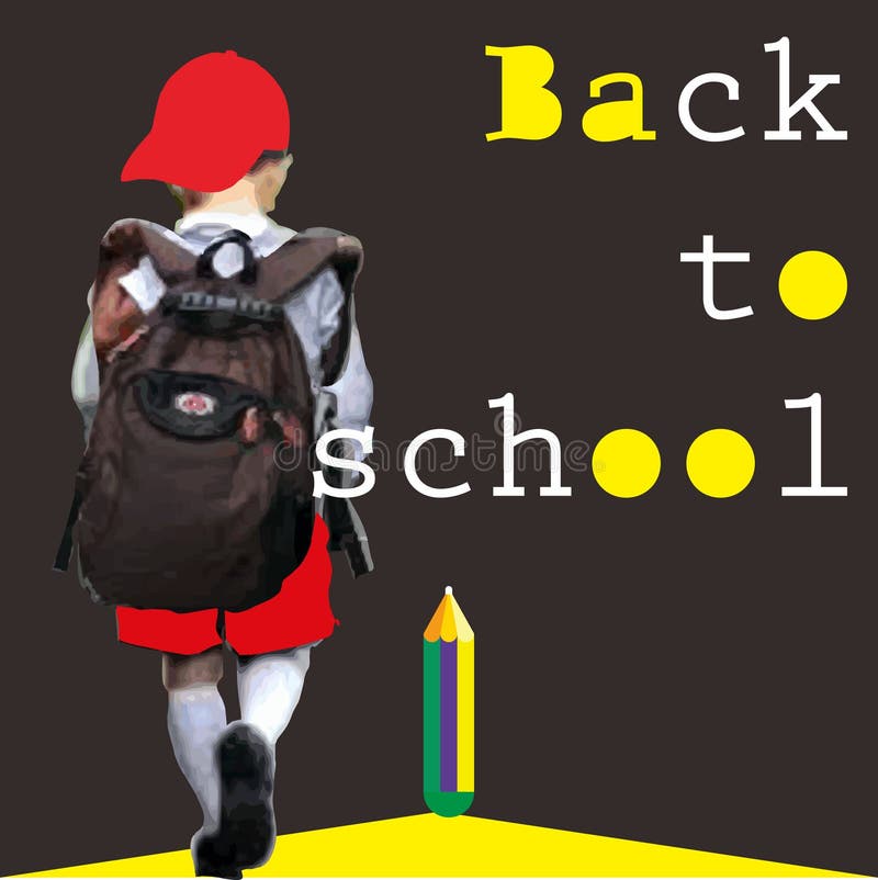 Cheerful Return To Learning Stock Illustration - Illustration of pencil ...