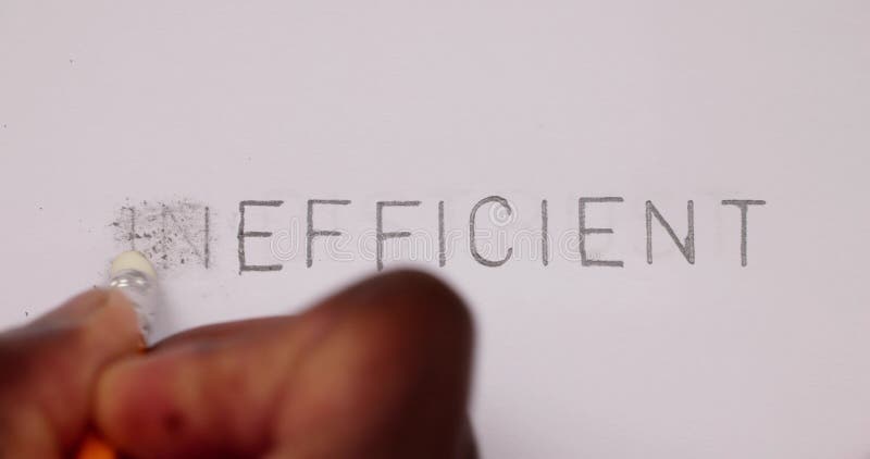 Mejora De Palabras Ineficiente Imagen de archivo - Imagen de eficiente ...