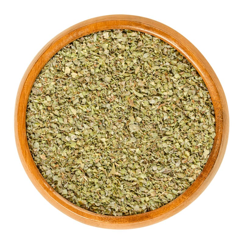 Hojas Secadas De La Mejorana Foto de archivo - Imagen de plato ...