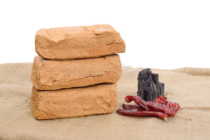 Meju and Basic Ingredients To Make Doenjang Stock Image - Image of jang ...