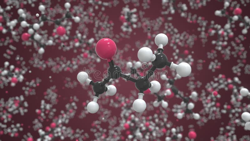Mek Molecule Made with Balls, Scientific Molecular Model. Chemical ...
