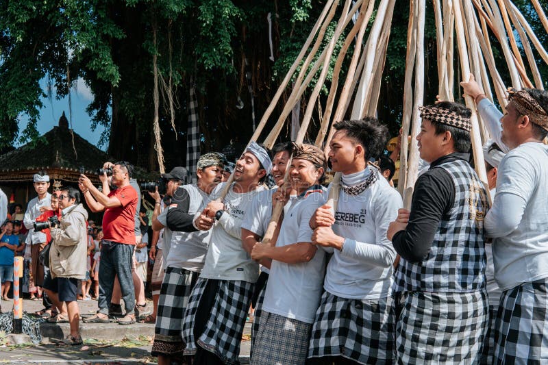 Badung, Indonesia - August 12, 2023: Mekotek is a Tradition of Warding ...